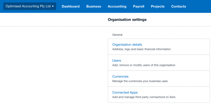 Adding a user into your Xero file